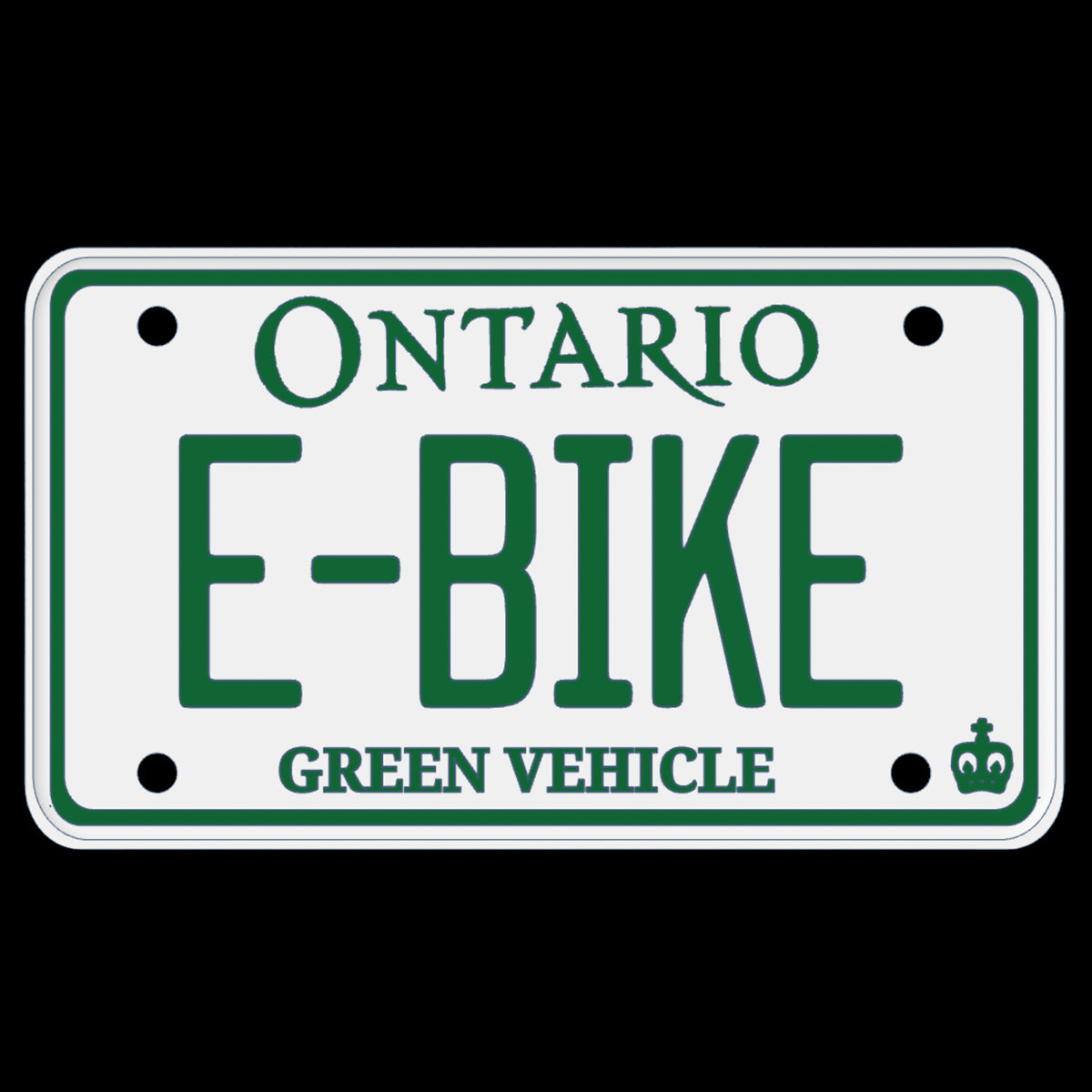 Ontario Green Vehicle E Bike License Plate YGK3D ontario-green-vehicle-e-bike-license-plate-ygk3d