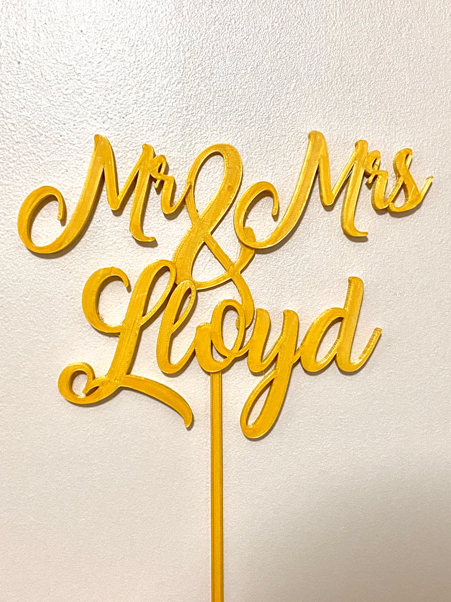 Cursive Cake Topper – YGK3D
