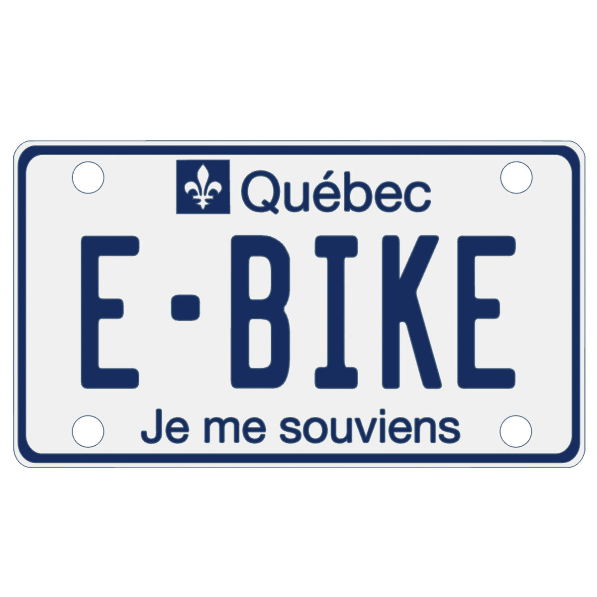 Quebec E-Bike License Plate – YGK3D