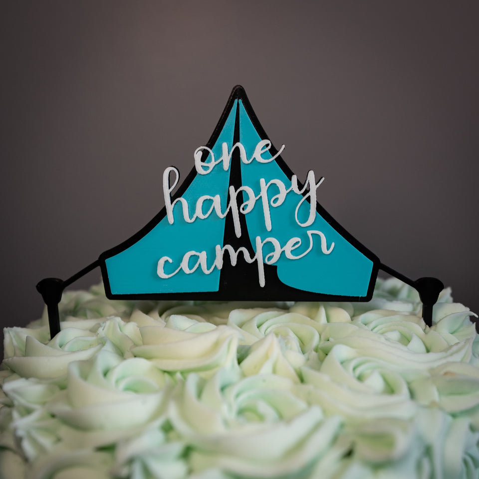 One Happy Camper 1st Birthday Cake Topper – YGK3D