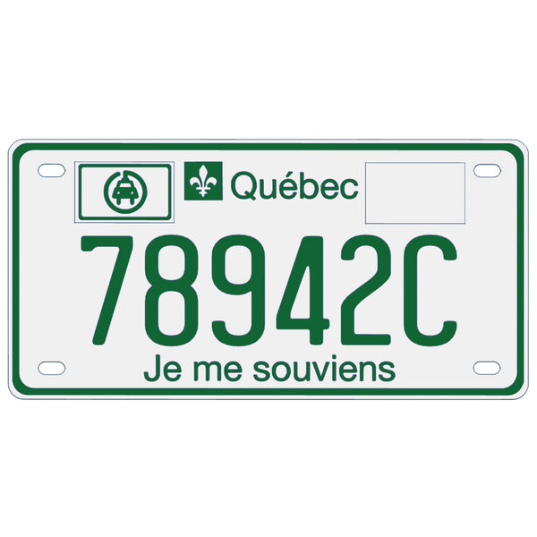 Quebec Electric Motorcycle License Plate – YGK3D