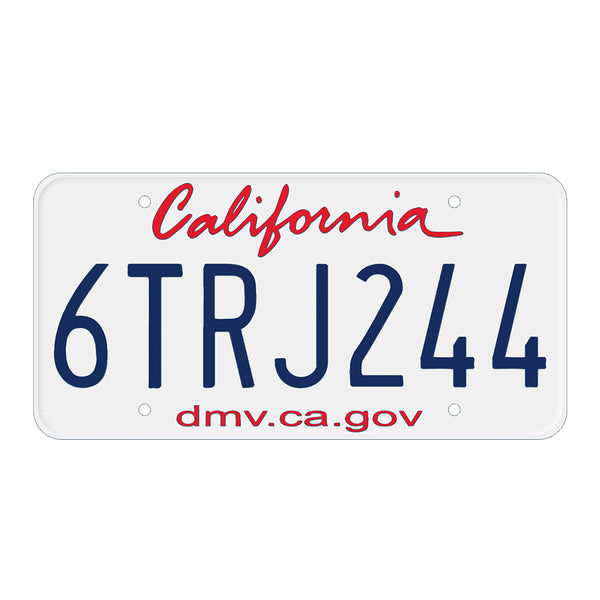 Replica California License Plate – YGK3D