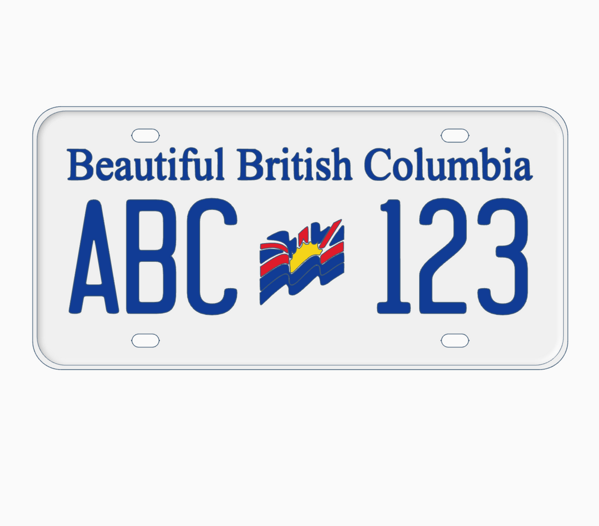 Replica British Columbia License Plate – YGK3D